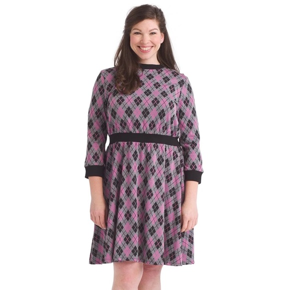 Unique Vintage | Dresses | Unique Vintage X Gb Gray Argyle Sweater ...